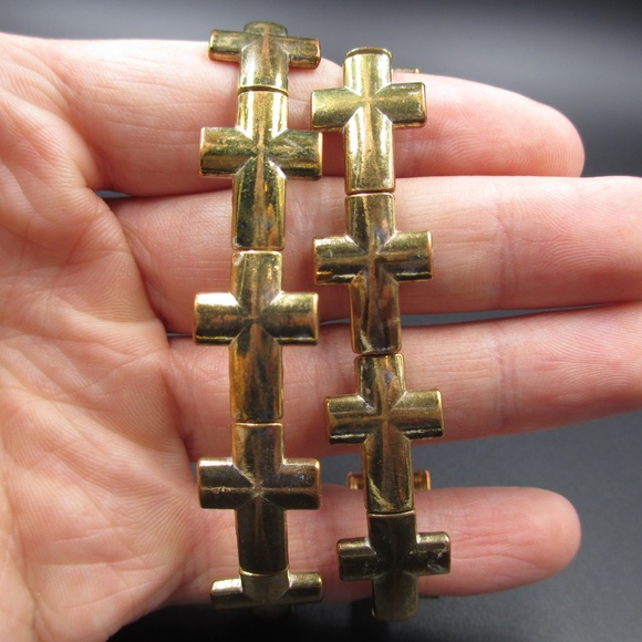 Jewelry | Vintage Rustic Religious Cross Expandable Bracelet | Poshmark